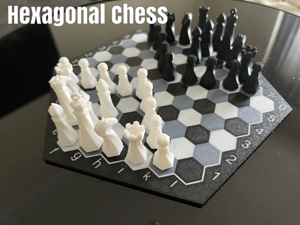 Hexagonal Chess Set by farinha MakerWorld: Download Free 3D Models