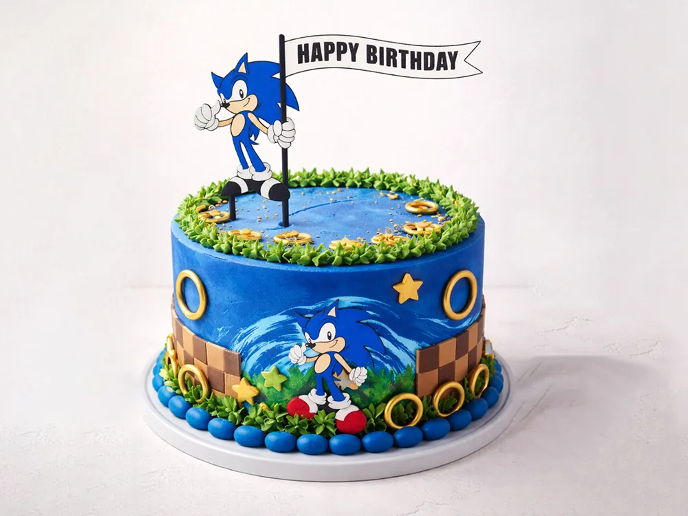Sonic Birthday Cake Topper - Free 3D Print Model - MakerWorld