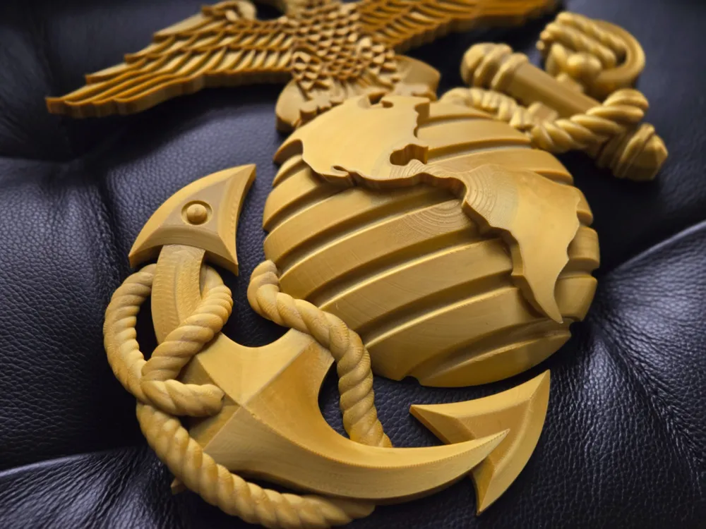 USMC United States Marine Corps Logo Wall Plaque - Free 3D Print Model ...