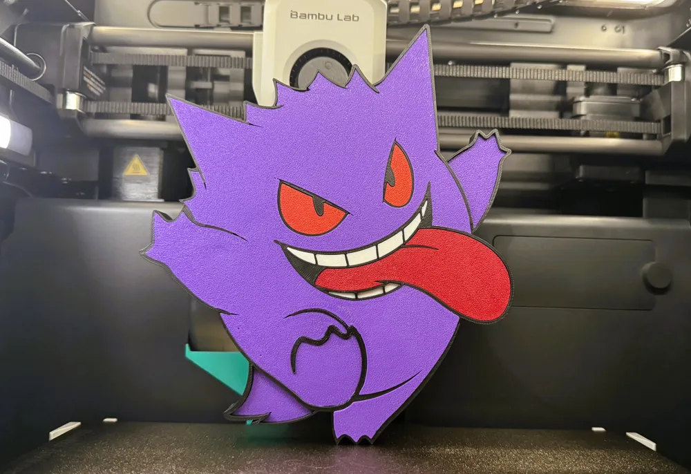 Gengar Wall Art (NO AMS-Multipart) by ItsBryy3D MakerWorld: Download ...