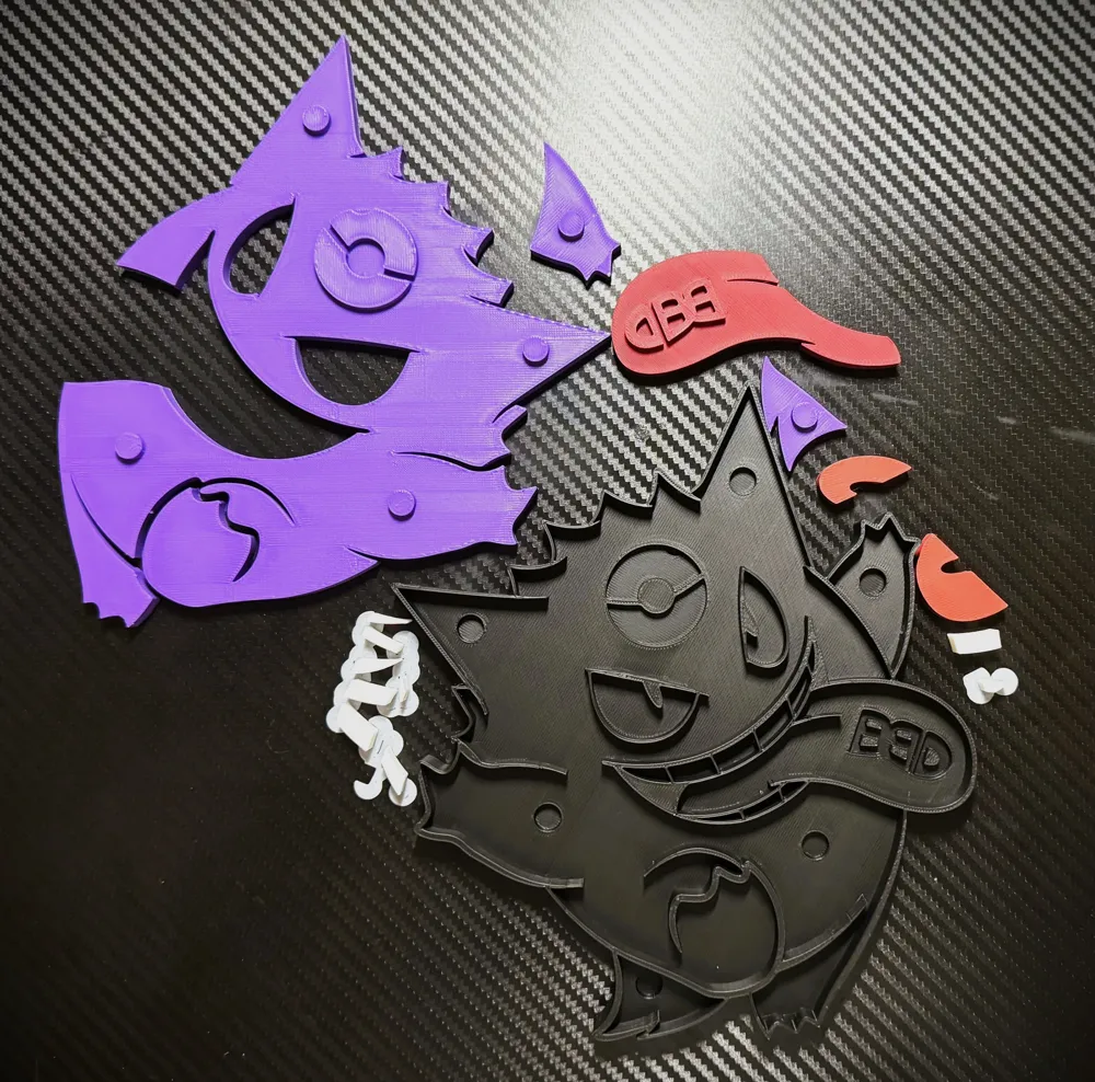 Gengar Wall Art (NO AMS-Multipart) by ItsBryy3D MakerWorld: Download ...