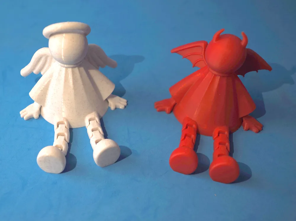 Articulated Angel and Devil LED - Free 3D Print Model - MakerWorld