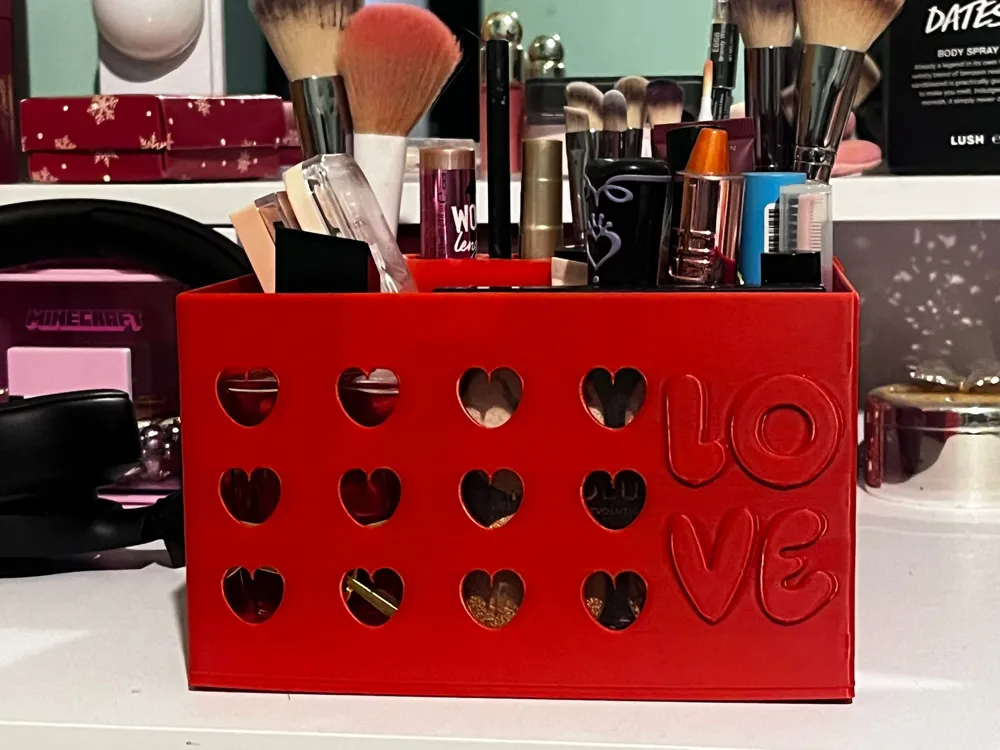 Love Valentine - Make-UP Organizer - Free 3D Print Model - MakerWorld