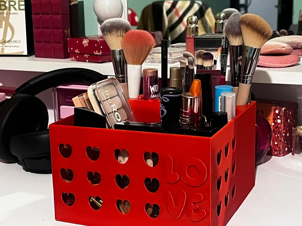 Love Valentine - Make-UP Organizer - Free 3D Print Model - MakerWorld