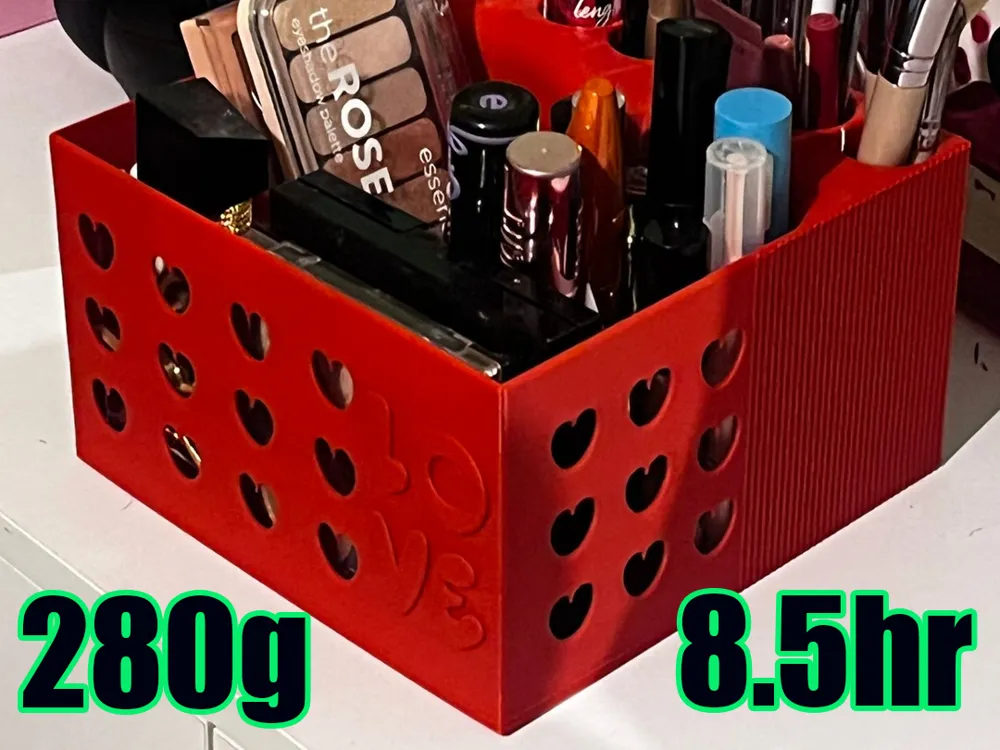 Love Valentine - Make-UP Organizer - Free 3D Print Model - MakerWorld