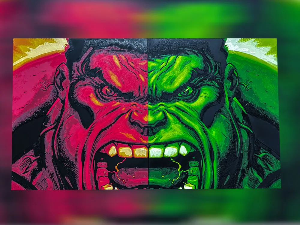 Crimson rage unleashed! A HueForge Print by NeonSurfStudios MakerWorld ...