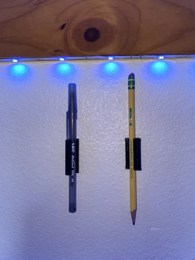 Secure Pen & Pencil Holder Mount Anywhere by BowieInc - MakerWorld