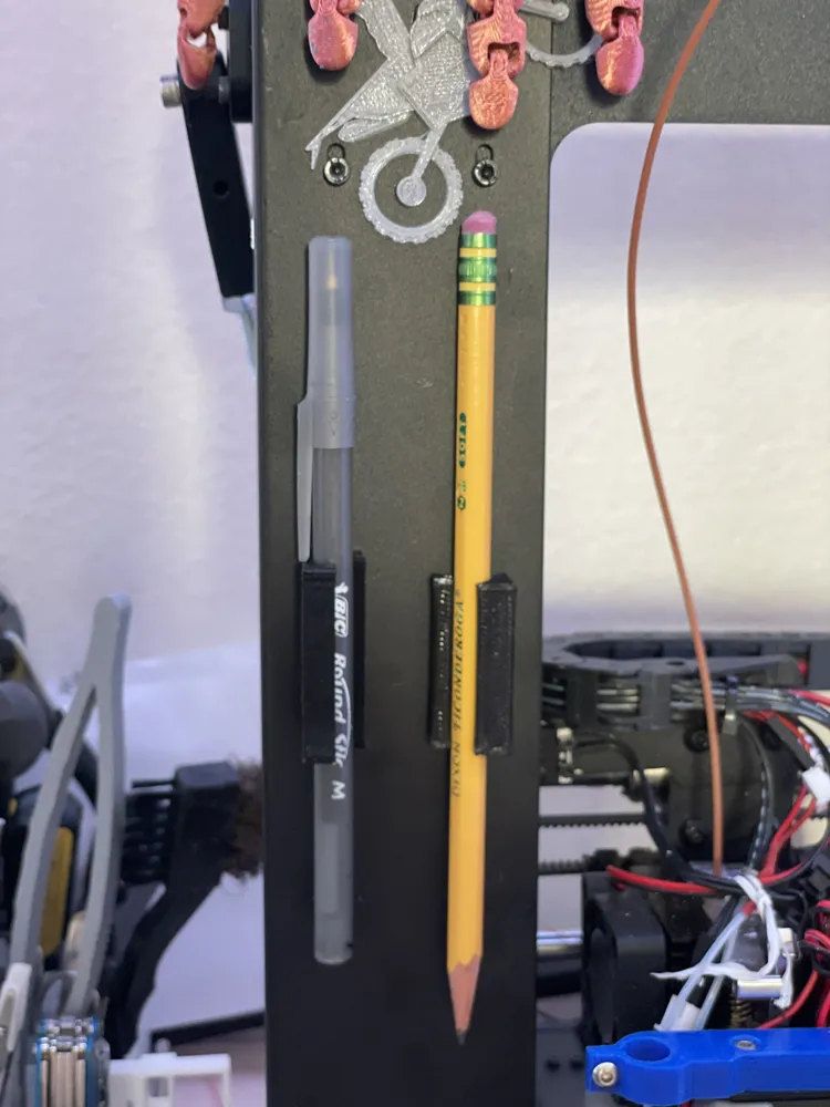 Secure Pen & Pencil Holder Mount Anywhere by BowieInc - MakerWorld