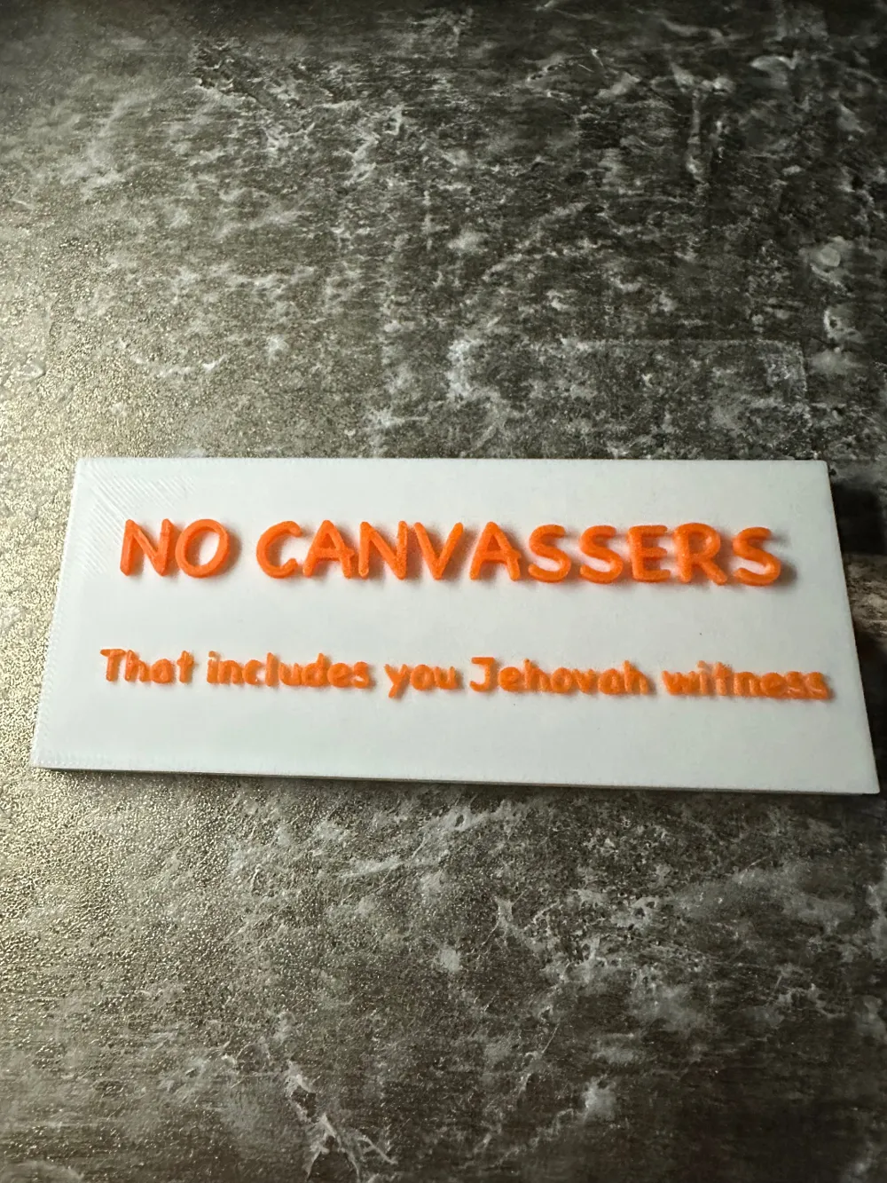 Simple no Canvassers door sign by PTBBDesigns - MakerWorld