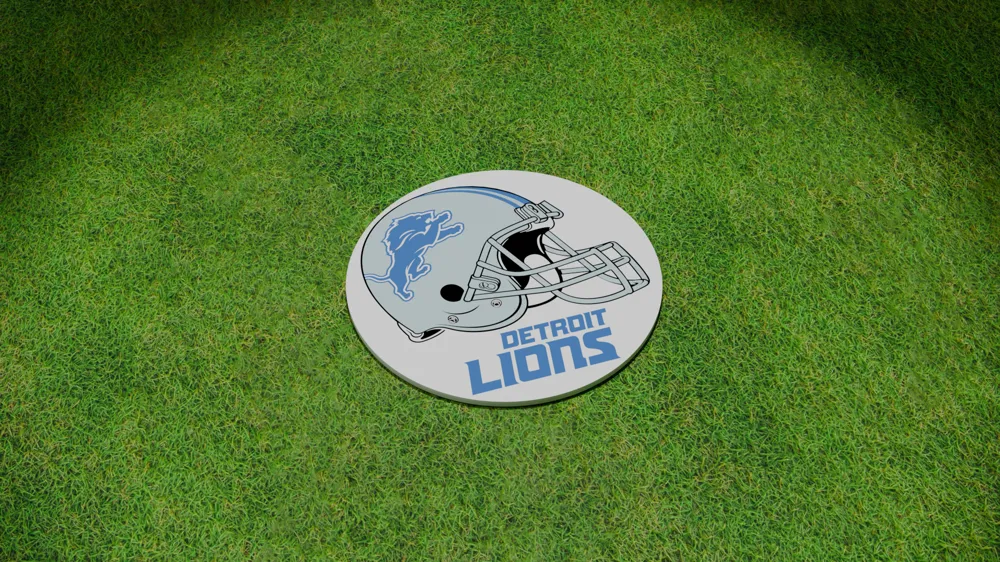 Detroit Lions Helmet Coaster by miker73 - MakerWorld