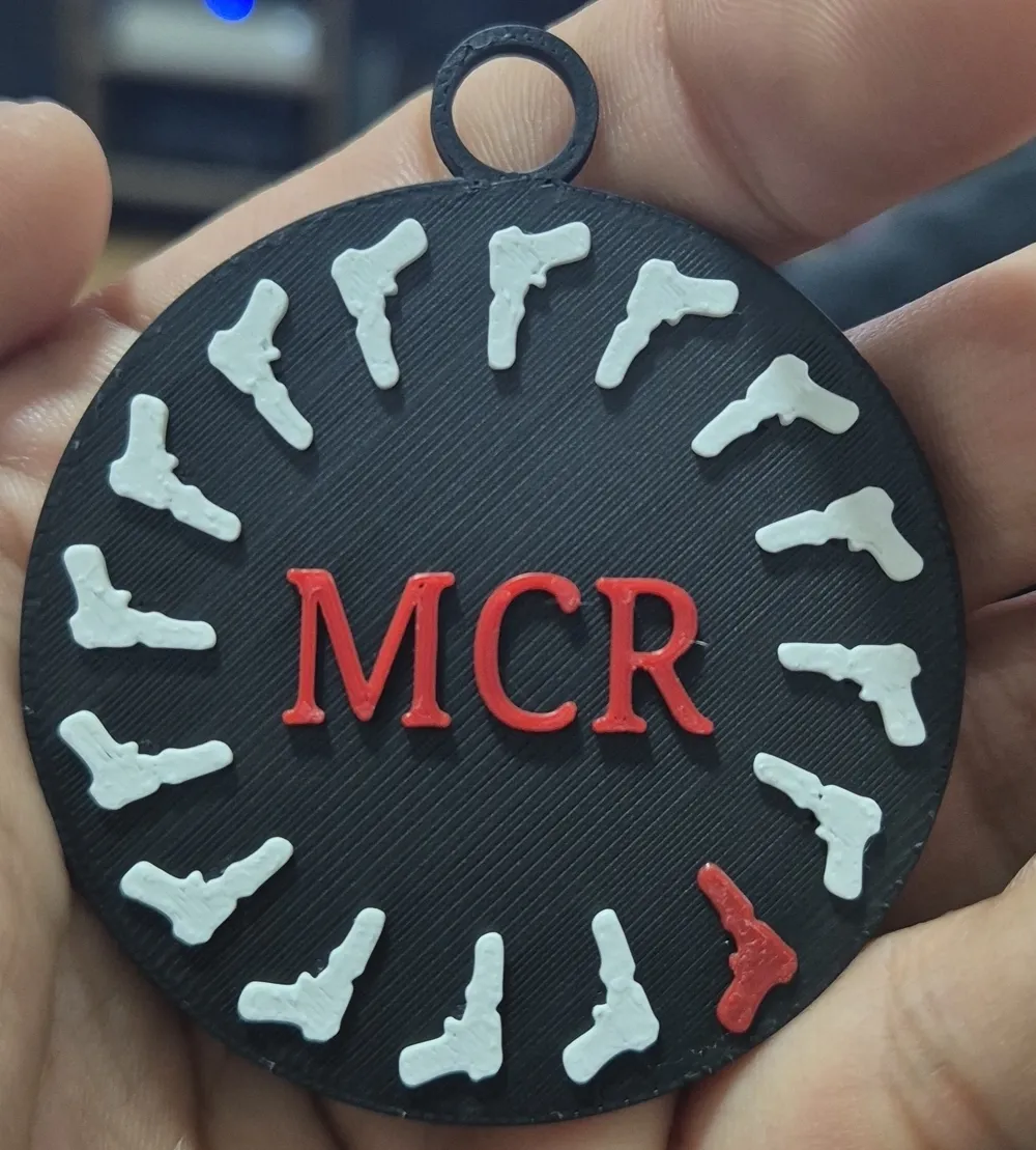 MCR GUN RING KEYCHAIN - Free 3D Print Model - MakerWorld