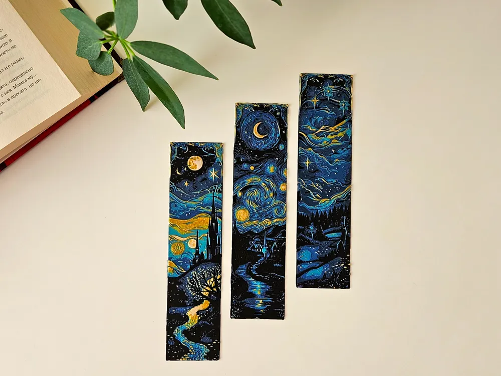 Starry Night Dreams (2) - Bookmarks Set - Free 3D Print Model - MakerWorld