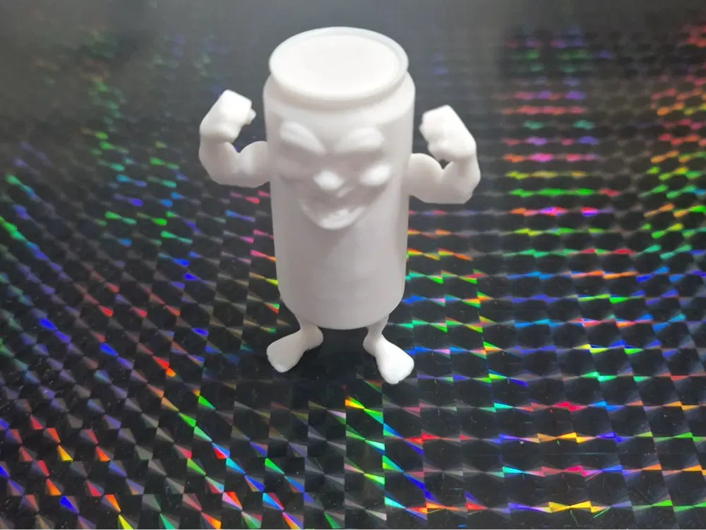 cartoon can with muscles - Free 3D Print Model - MakerWorld