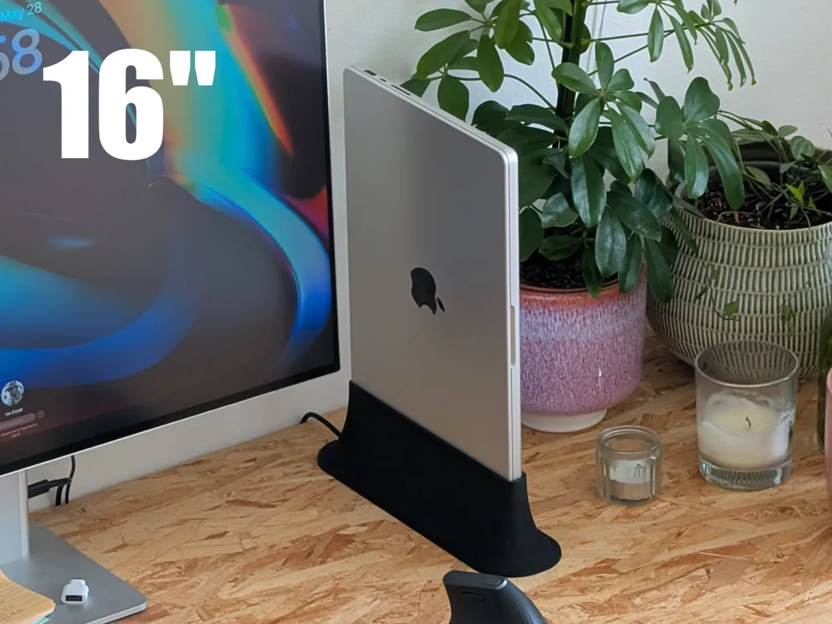 Vertical MacBook 16" dock - Free 3D Print Model - MakerWorld
