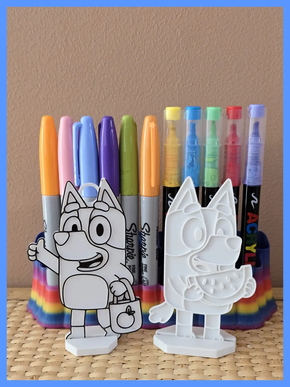 Bluey Summer Vibes Watermelon DIY Coloring No Ams by Merilno3D ...