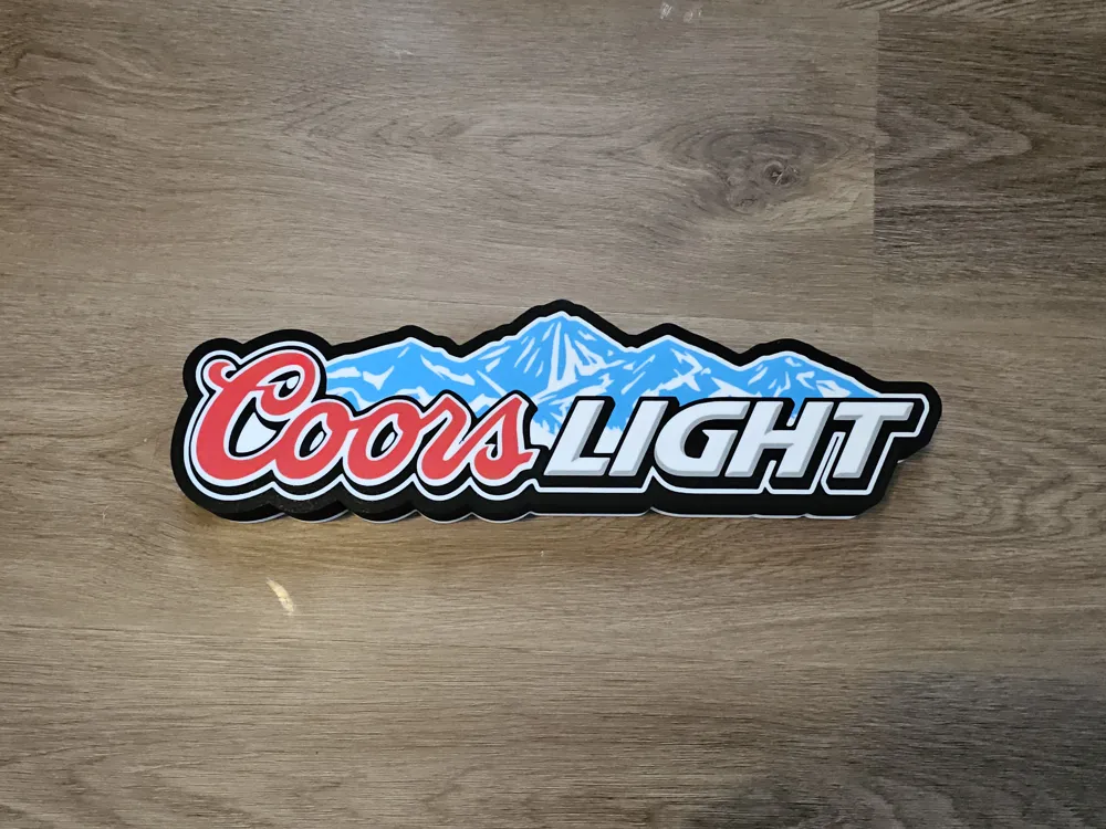 Coors Light LED Lightbox Sign by Fast3D MakerWorld: Download Free 3D Models