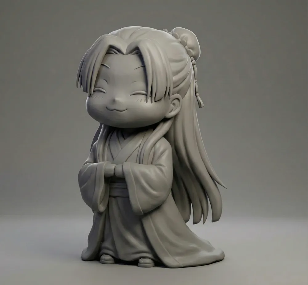 Jinshi Chibi: The Palace Protector - Free 3D Print Model - MakerWorld
