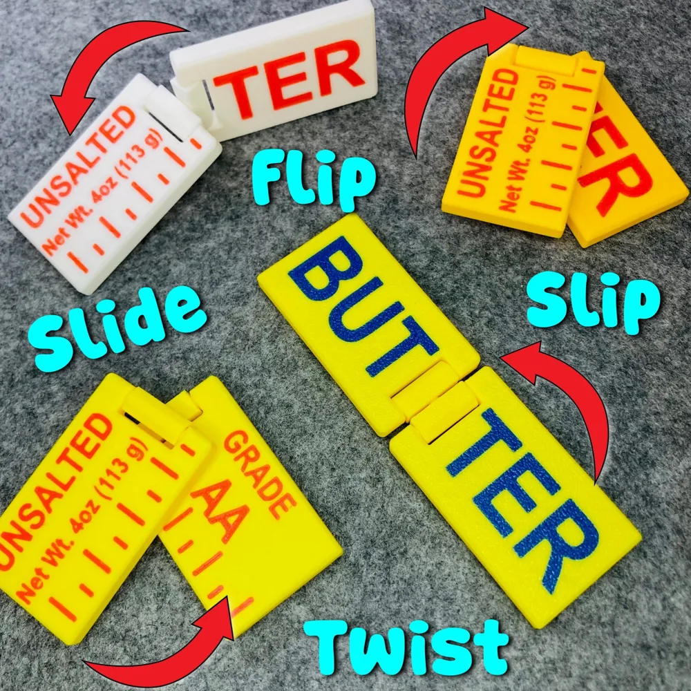 Stick of Butter Slider + Flip Fidget