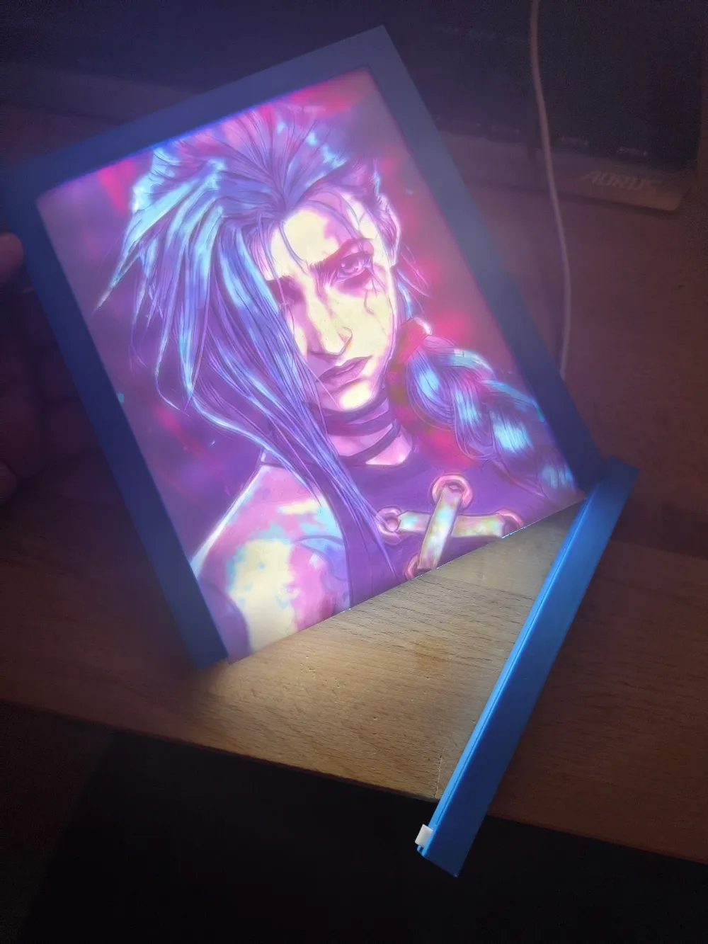 Jinx Litophane with frame by pitykesz1993 - MakerWorld