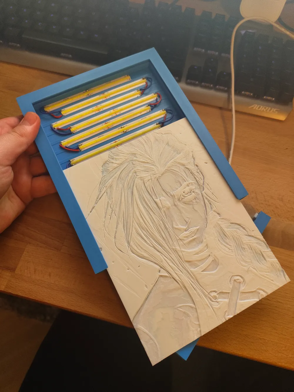 Jinx Litophane with frame by pitykesz1993 - MakerWorld