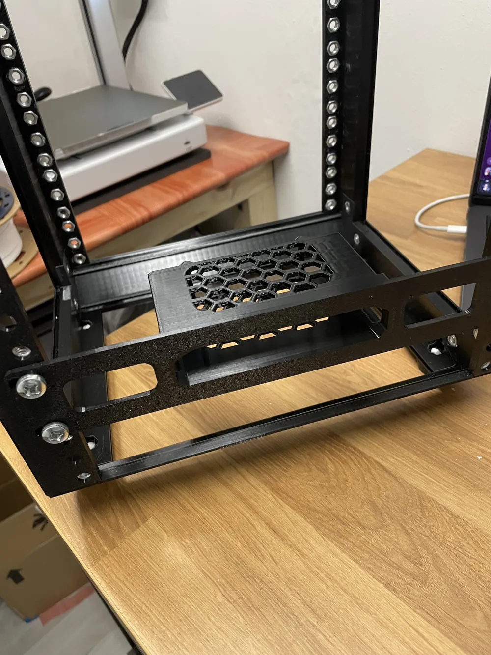 Unifi USW-Flex-Mini 10-inch rack mount with Holes - Free 3D Print Model ...
