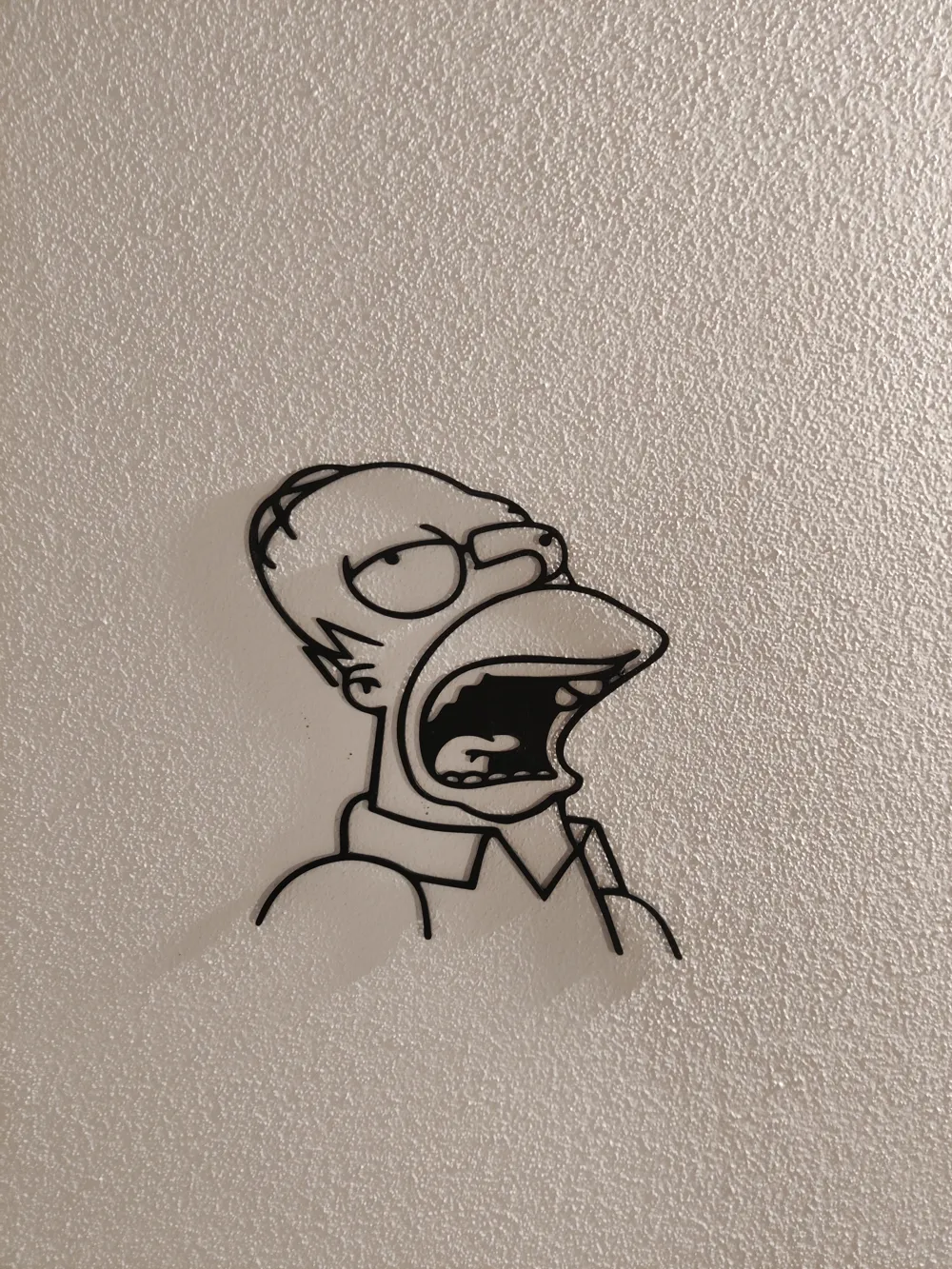 Homer Simpson wall decoration - Free 3D Print Model - MakerWorld