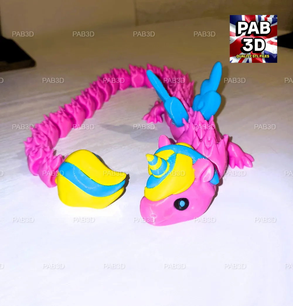 Mignon dragon flexi licorne articulé - Modèle d'Impression 3D Gratuit ...
