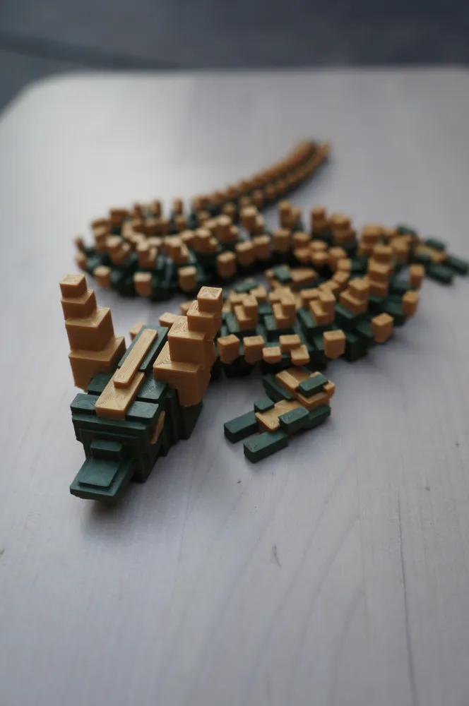 Block Dragon by 3D carrot MakerWorld: Download Free 3D Models