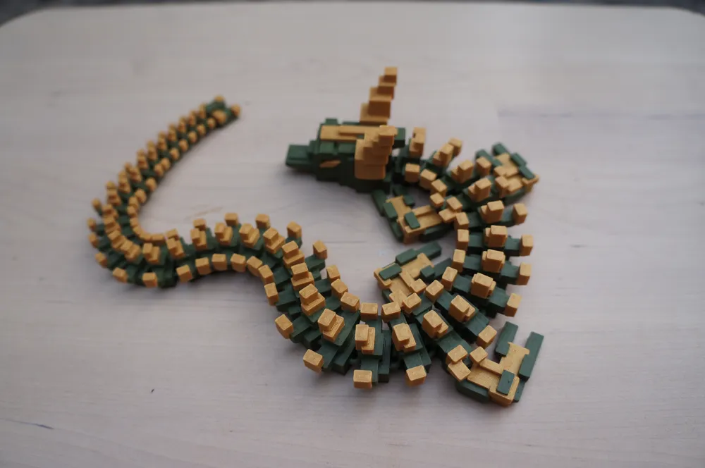 Block Dragon by 3D carrot MakerWorld: Download Free 3D Models