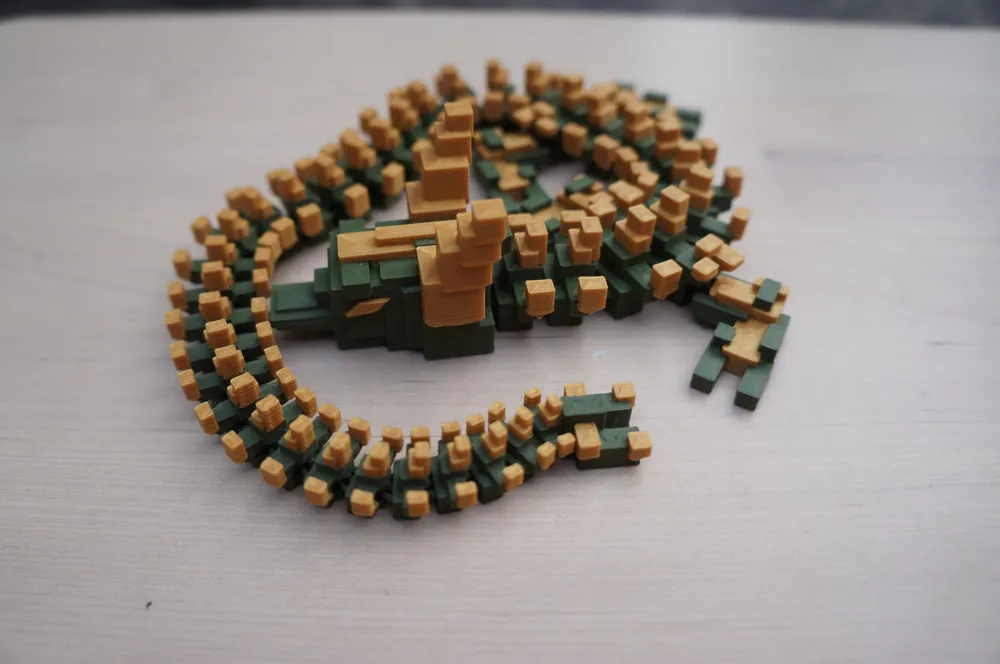 Block Dragon by 3D carrot MakerWorld: Download Free 3D Models