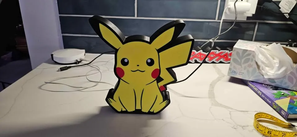 Pikachu LED light box pokemon by Joe5688 MakerWorld: Download Free 3D ...