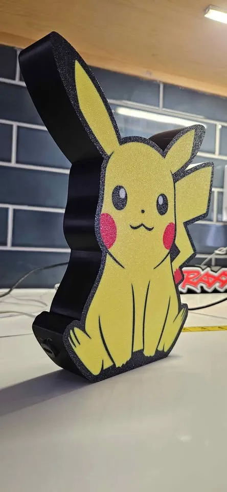Pikachu LED light box pokemon - Free 3D Print Model - MakerWorld
