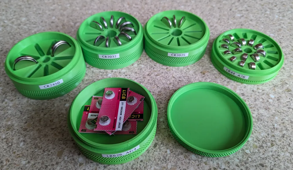 Modular Button Battery Cell Storage by StampyDriver - MakerWorld