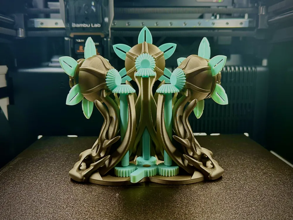 Mechanical Flower - Free 3D Print Model - MakerWorld