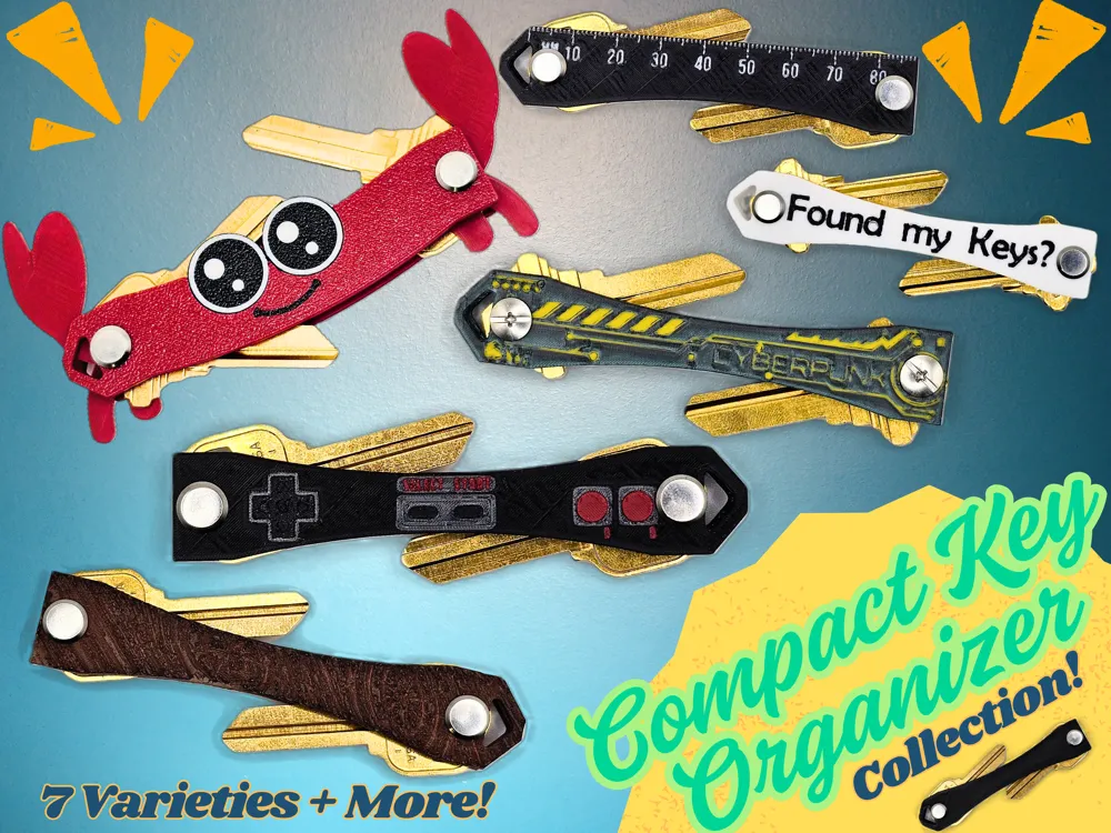 Compact Key Organizer Collection - Free 3D Print Model - MakerWorld