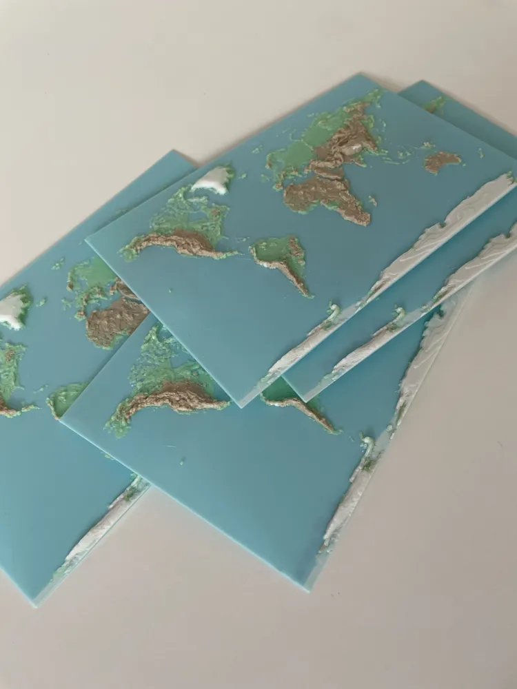 Topographic Map of Earth - Free 3D Print Model - MakerWorld