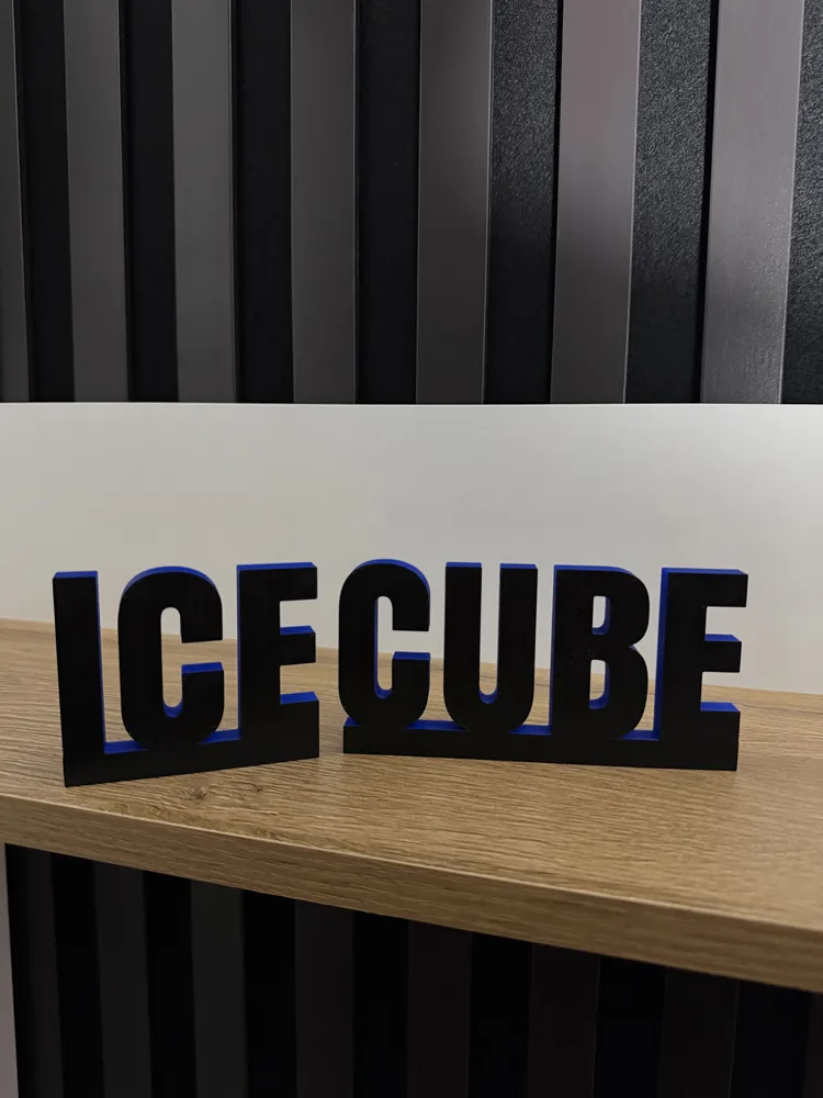 ICE CUBE - Name Sign Rap - Free 3D Print Model - MakerWorld