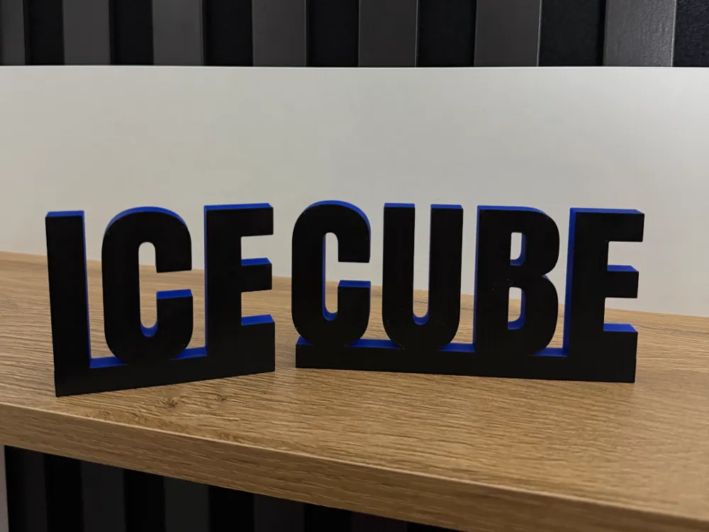 ICE CUBE - Name Sign Rap - Free 3D Print Model - MakerWorld