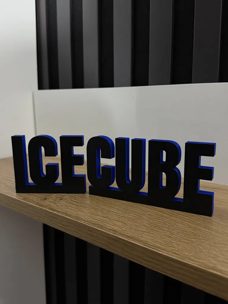 ICE CUBE - Name Sign Rap - Free 3D Print Model - MakerWorld