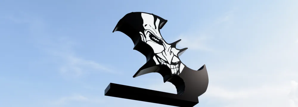 joker in bat signal lightbox by lefty3d - MakerWorld