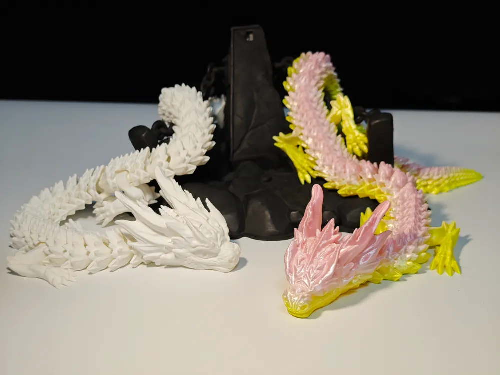 Stylized Dragon Emperor Print-in-Place Hinged Articulated Dragon by ...