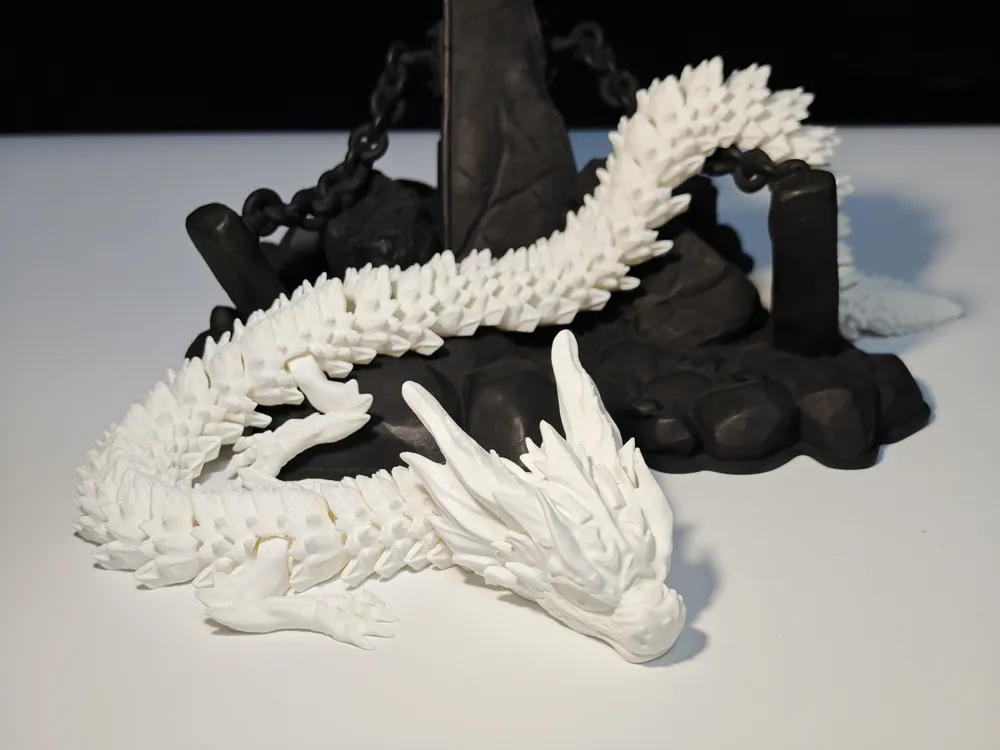 Stylized Dragon Emperor Print-in-Place Hinged Articulated Dragon by ...