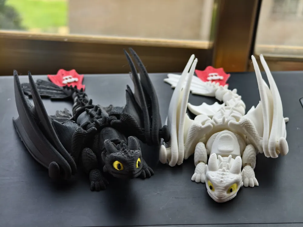 Toothless, foldable wings, no supports, printable on MINI by 像素 ...