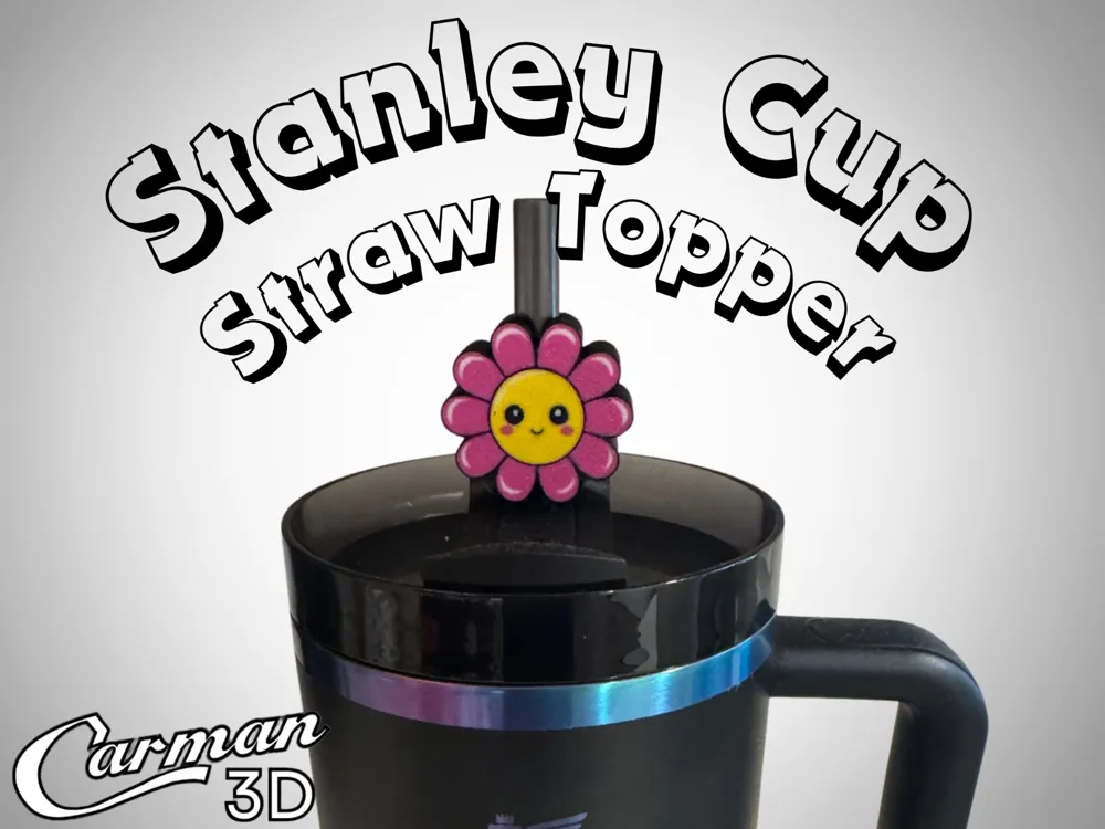 Flower Stanley Cup Straw Topper by Carman3D MakerWorld: Download Free ...