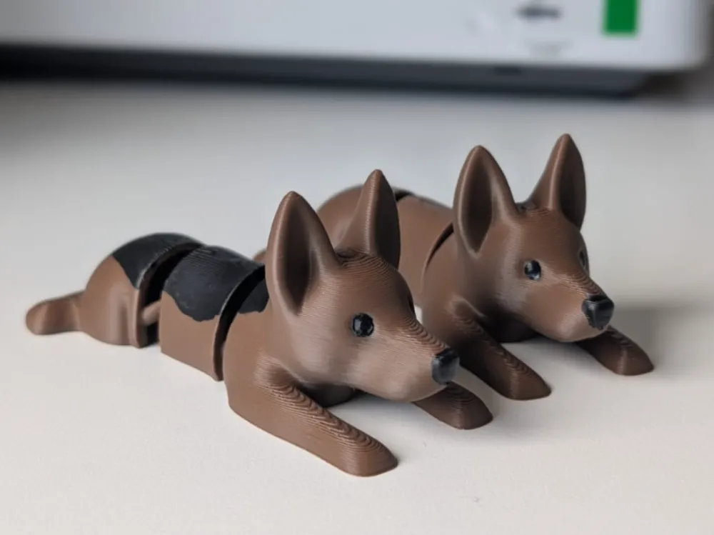Mini German Shepherd Dog - Articulated Animal - Free 3D Print Model ...