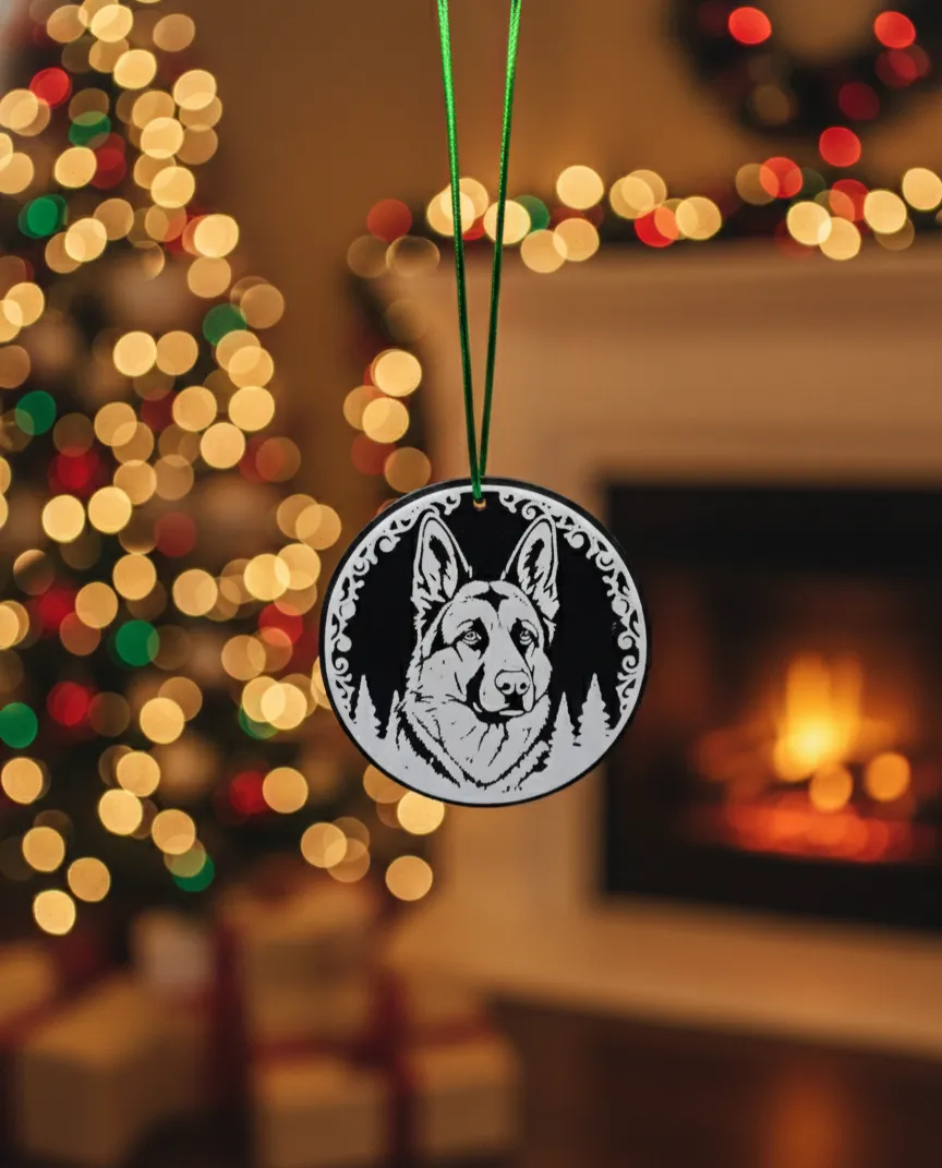 German Shepherd Christmas Ornament by Galactic Prints MakerWorld ...