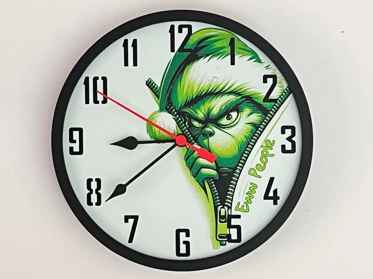 Customizable Clock - The Grinch Christmas - Free 3D Print Model ...