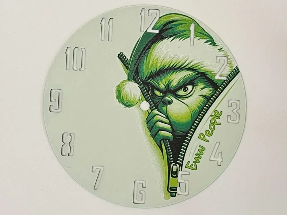 Customizable Clock - The Grinch Christmas by 3djd MakerWorld: Download ...