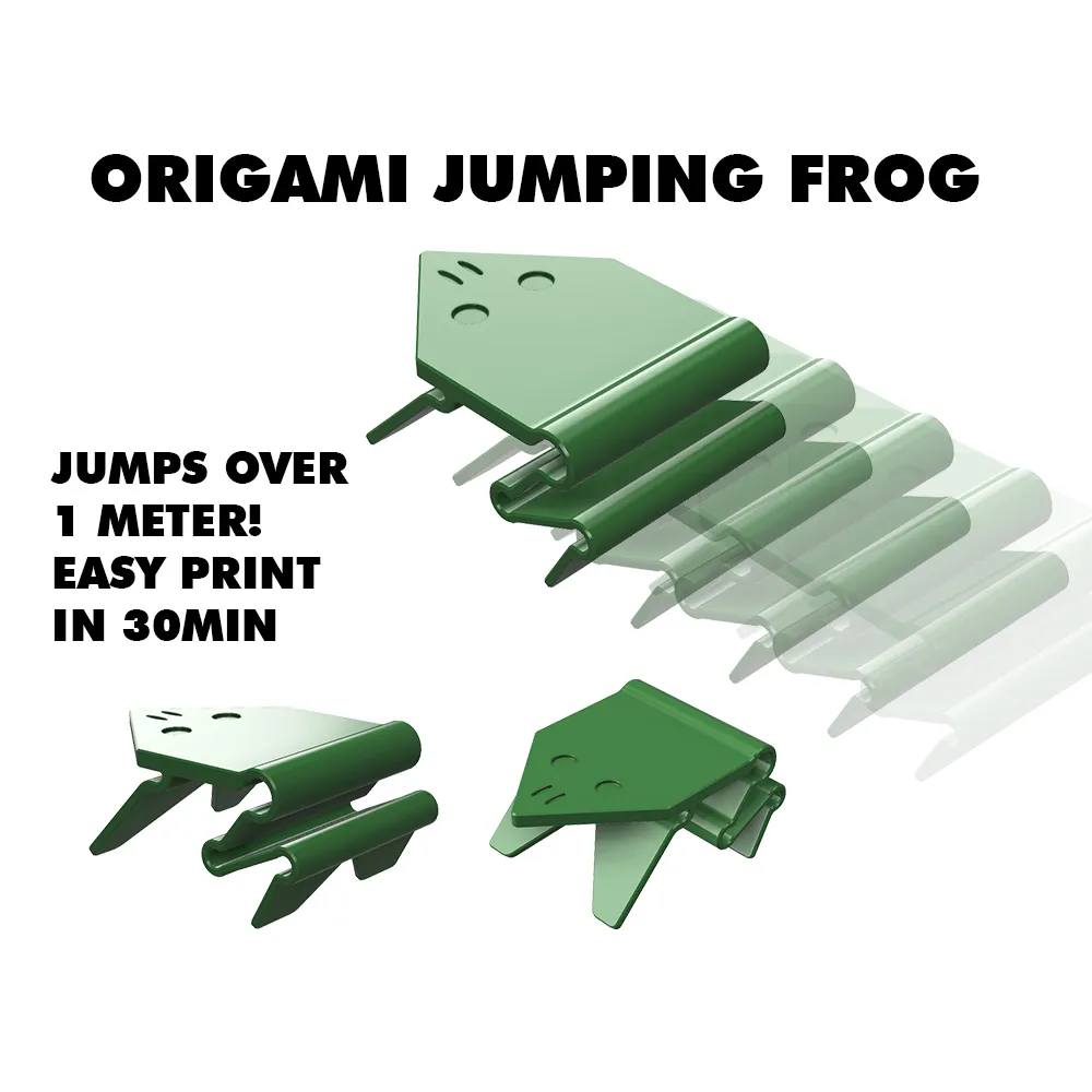 Jumping frog origami - Free 3D Print Model - MakerWorld
