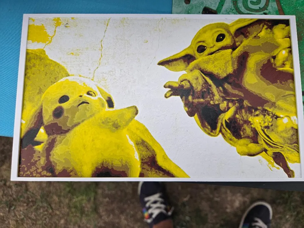 Pikachu und Grogu Hueforge – Kostenloses 3D-Druckmodell – MakerWorld